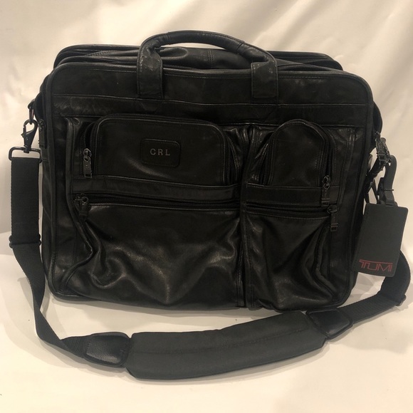 Tumi | Bags | Tumi Alpha 2 Black Leather Large Screen Laptop | Poshmark